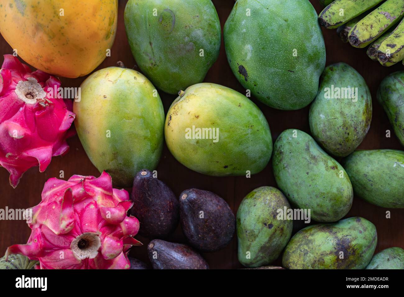 Set of Balinese fruits and vegetables . Flat lay Stock Photo - Alamy