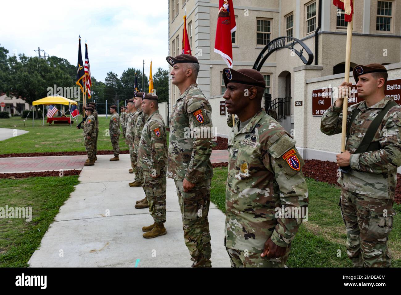 2nd Security Force Assistance Brigade Soldiers stand in formation ...