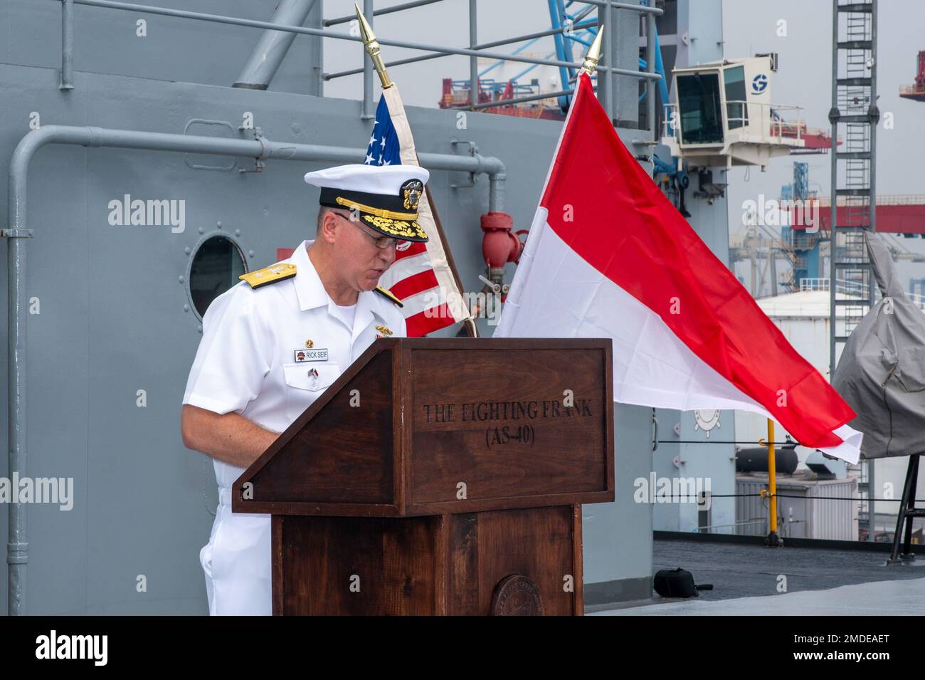 JAKARTA, Indonesia (July 22, 2022) - Rear Adm. Rick Seif, commander ...