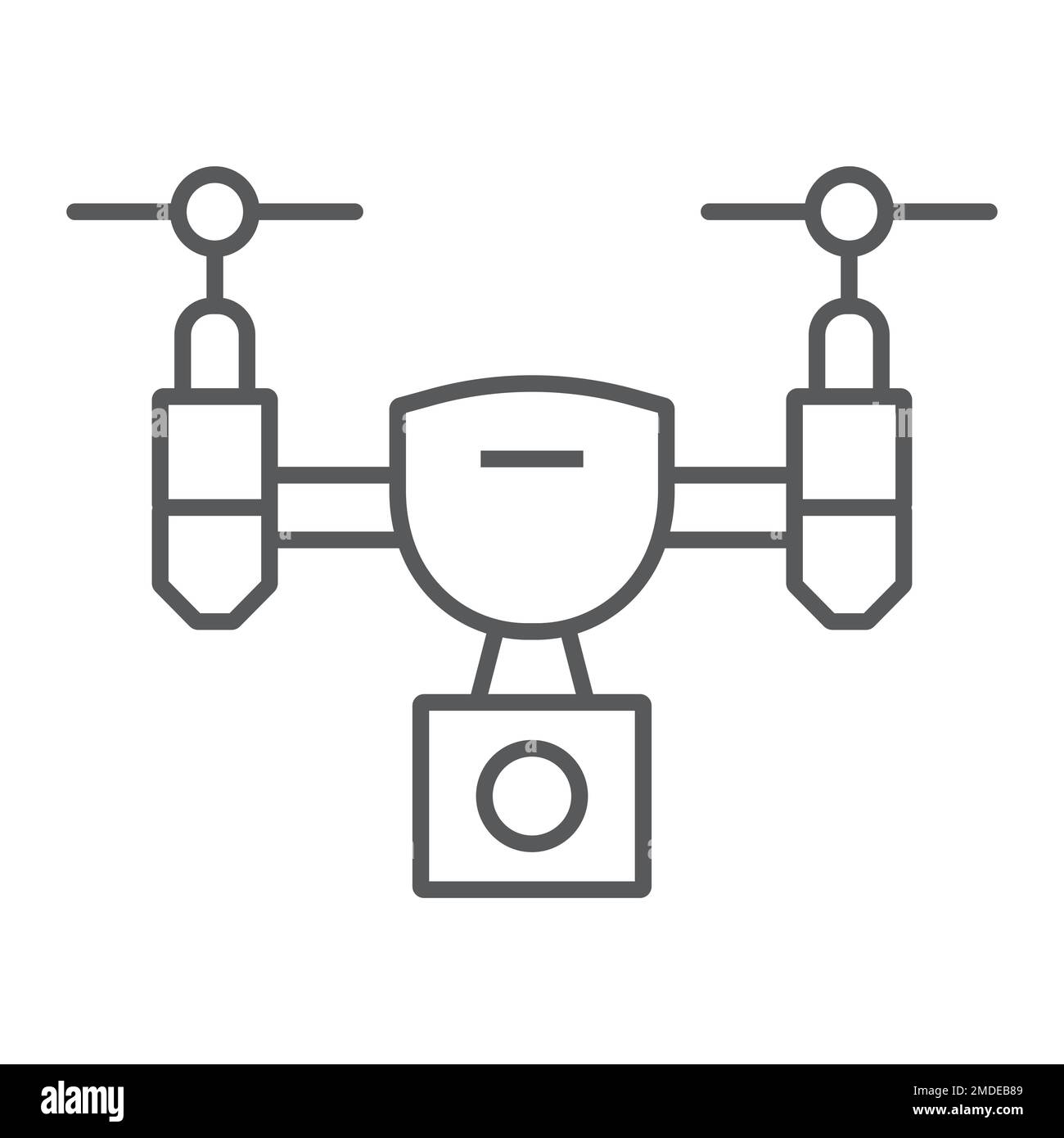 Drone Thin Line Icon Electronic And Device Quadcopter Sign Vector Graphics A Linear Pattern