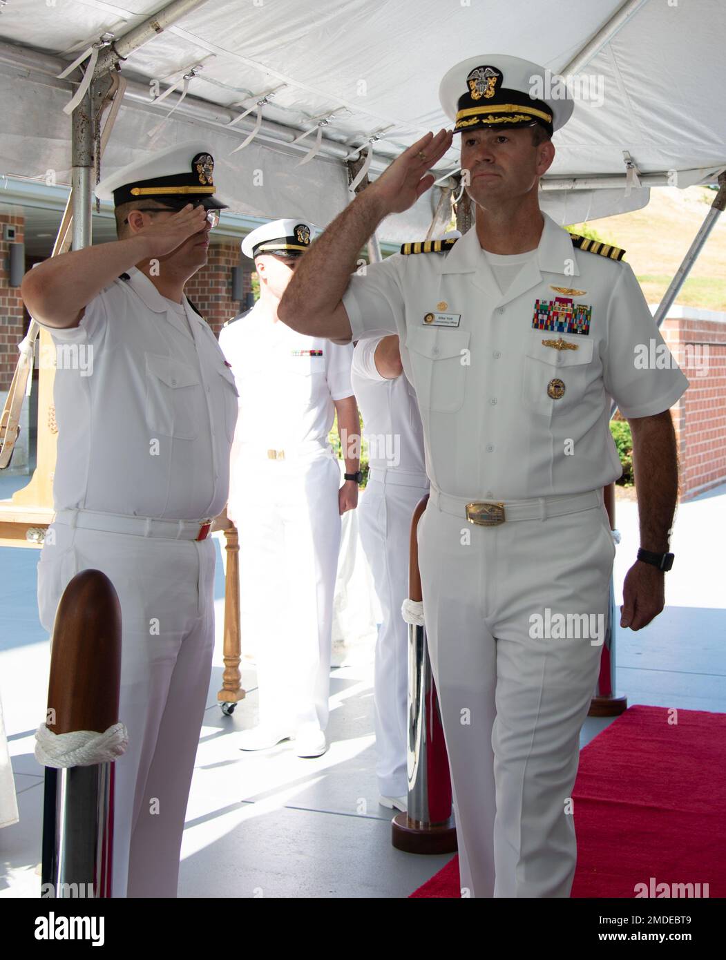 NEWPORT, R.I. (July 22, 2022) Capt. Michael York, commanding officer ...