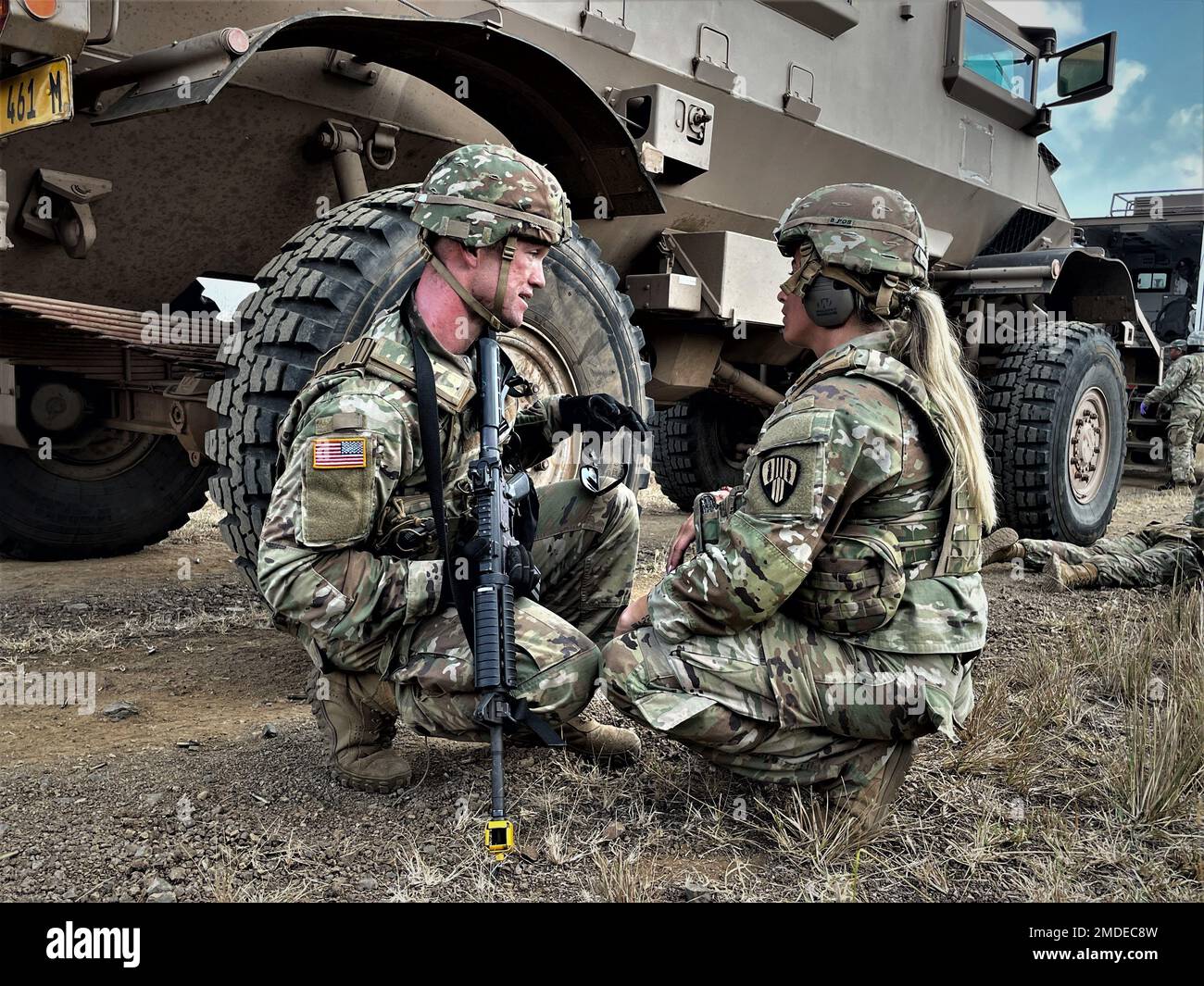 New York Army National Guard Staff Sgt. Jessica Alese and Sgt. John ...