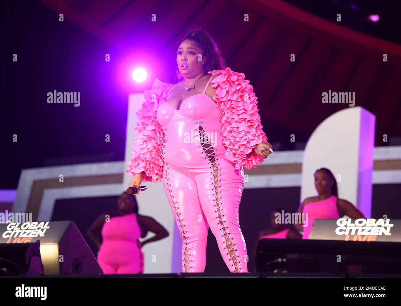Lizzo performs at Global Citizen Live in Central Park on Saturday, Sept ...