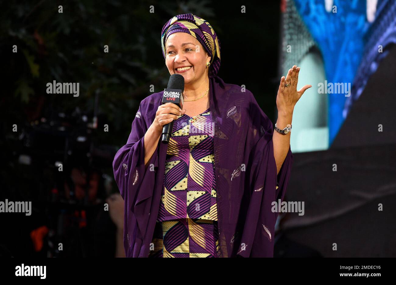 United Nations deputy-secretary general Amina Mohammed performs at ...