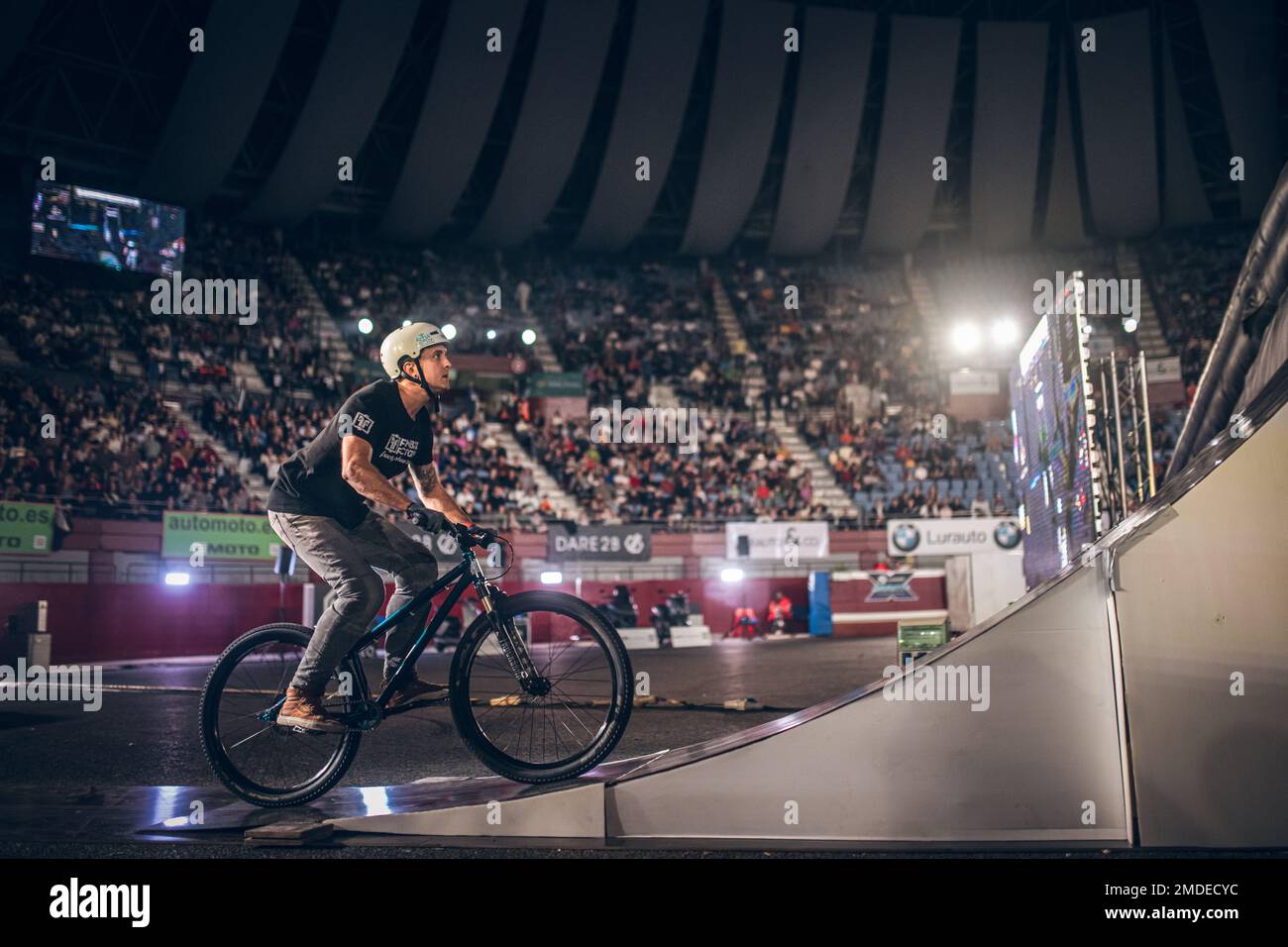 Bmx rider in action at an event in Spain Stock Photo - Alamy