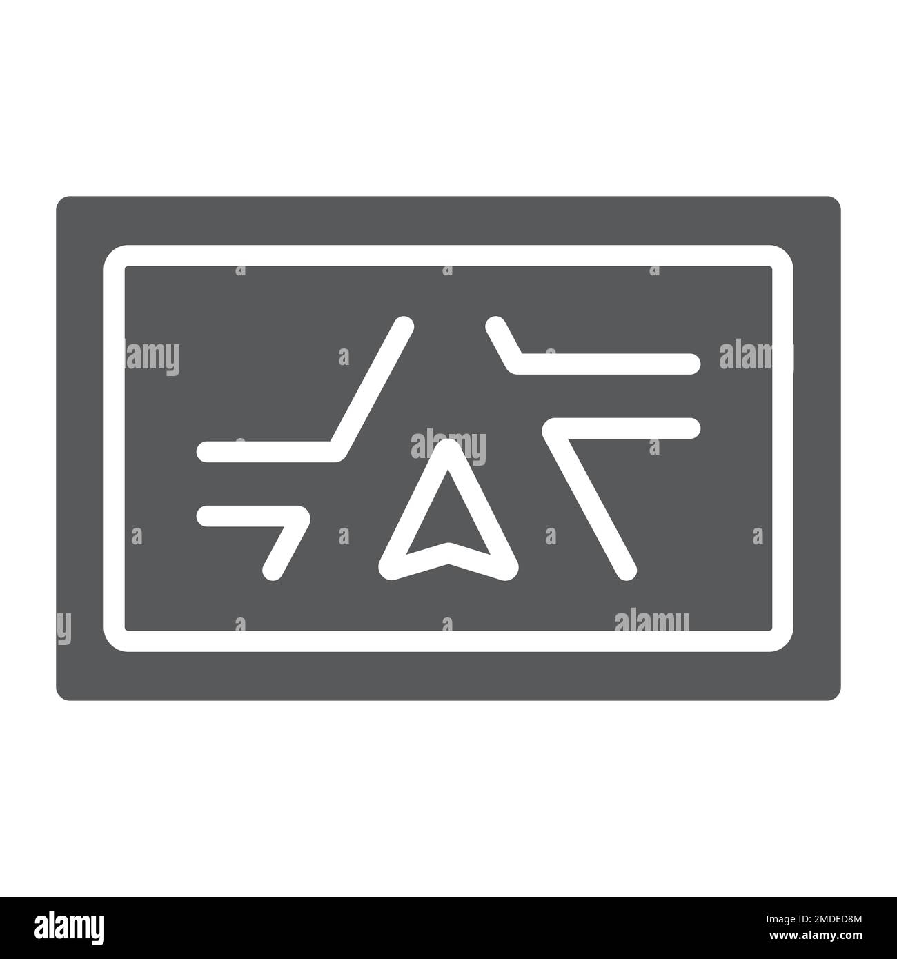 Gps navigator glyph icon, electronic and device, monitor map sign ...