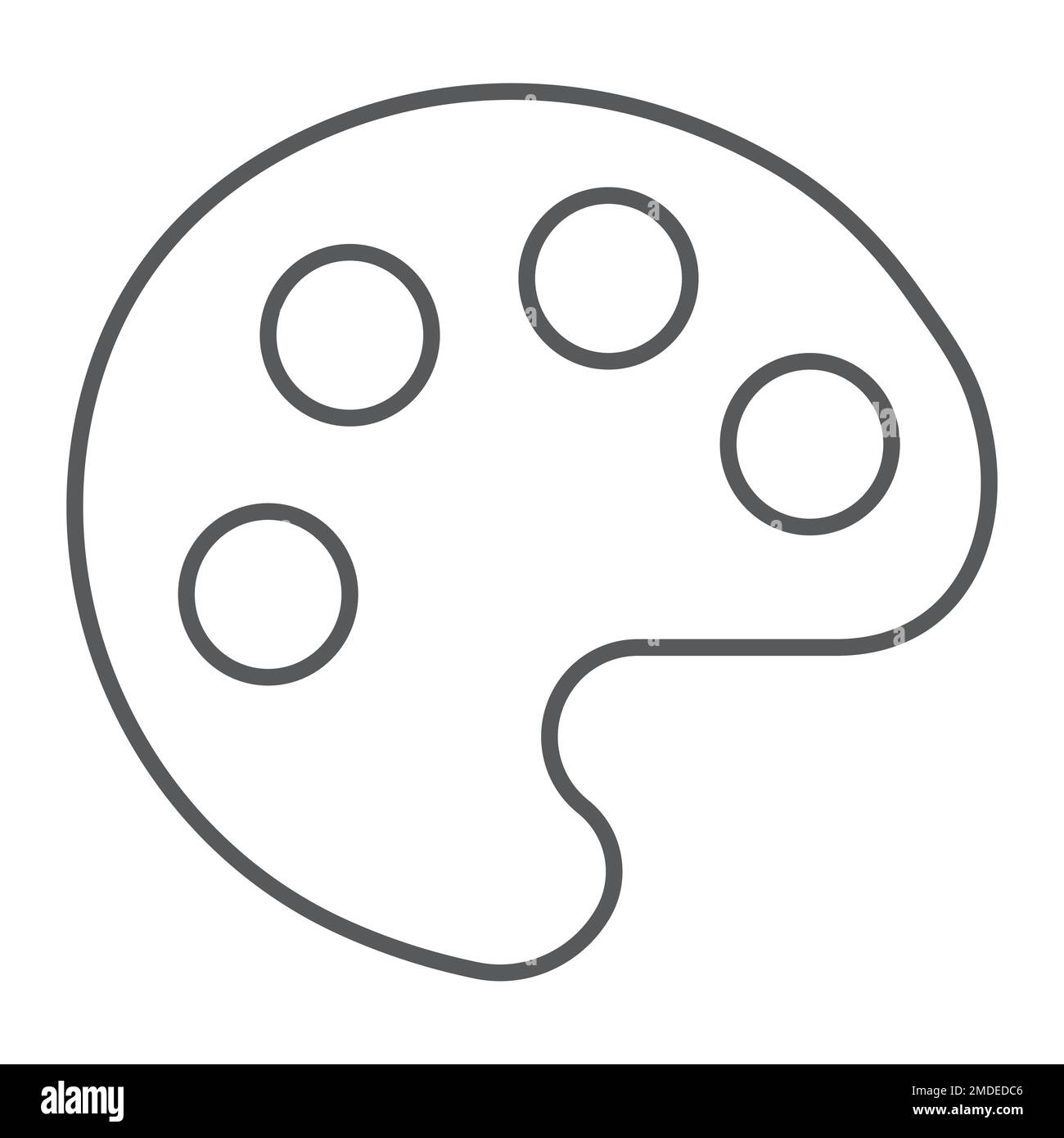 Color palette thin line icon, tools and art, paint sign, vector ...