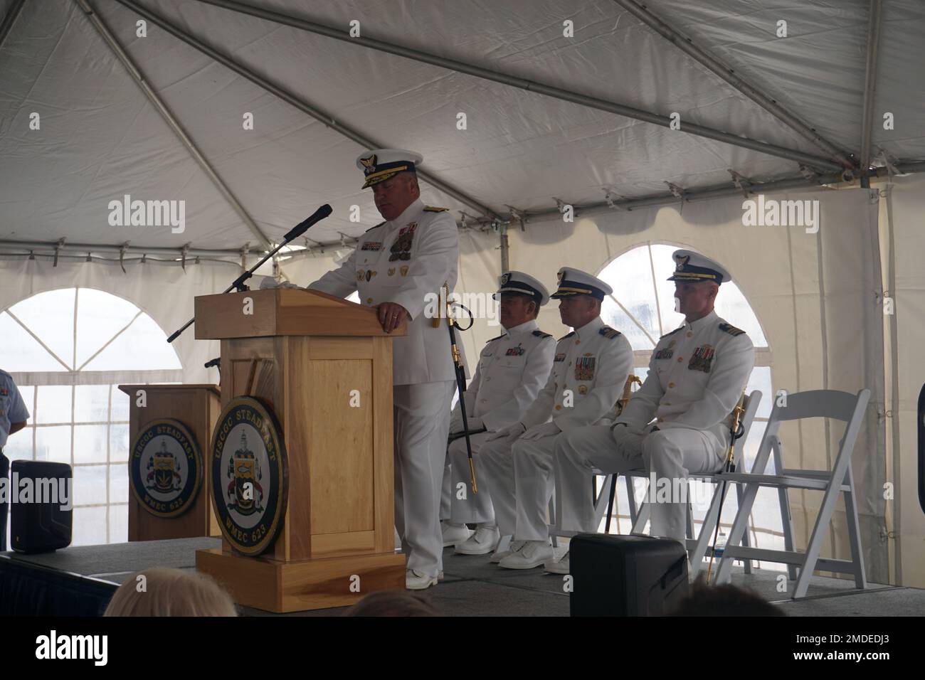 The U.S. Coast Guard Cutter Steadfast (WMEC 623) holds a change of ...