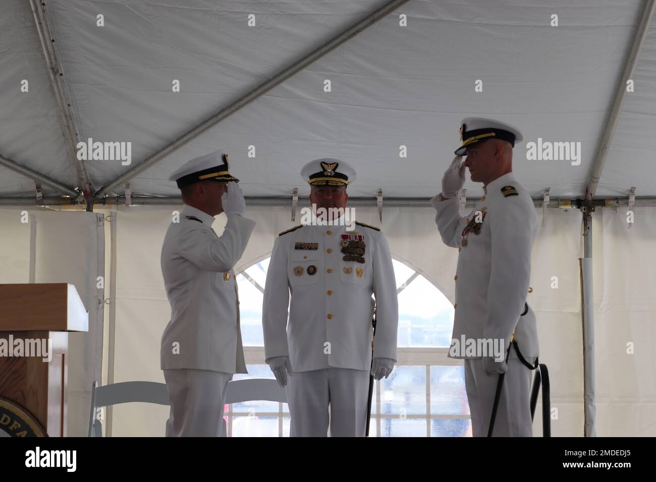 The U.S. Coast Guard Cutter Steadfast (WMEC 623) holds a change of ...