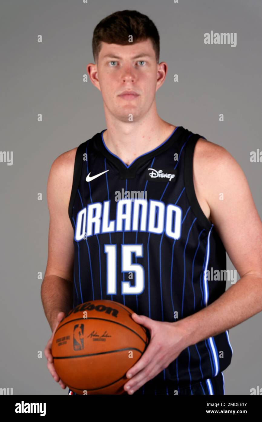 Orlando Magic center Jon Teske during NBA basketball media day, Monday ...