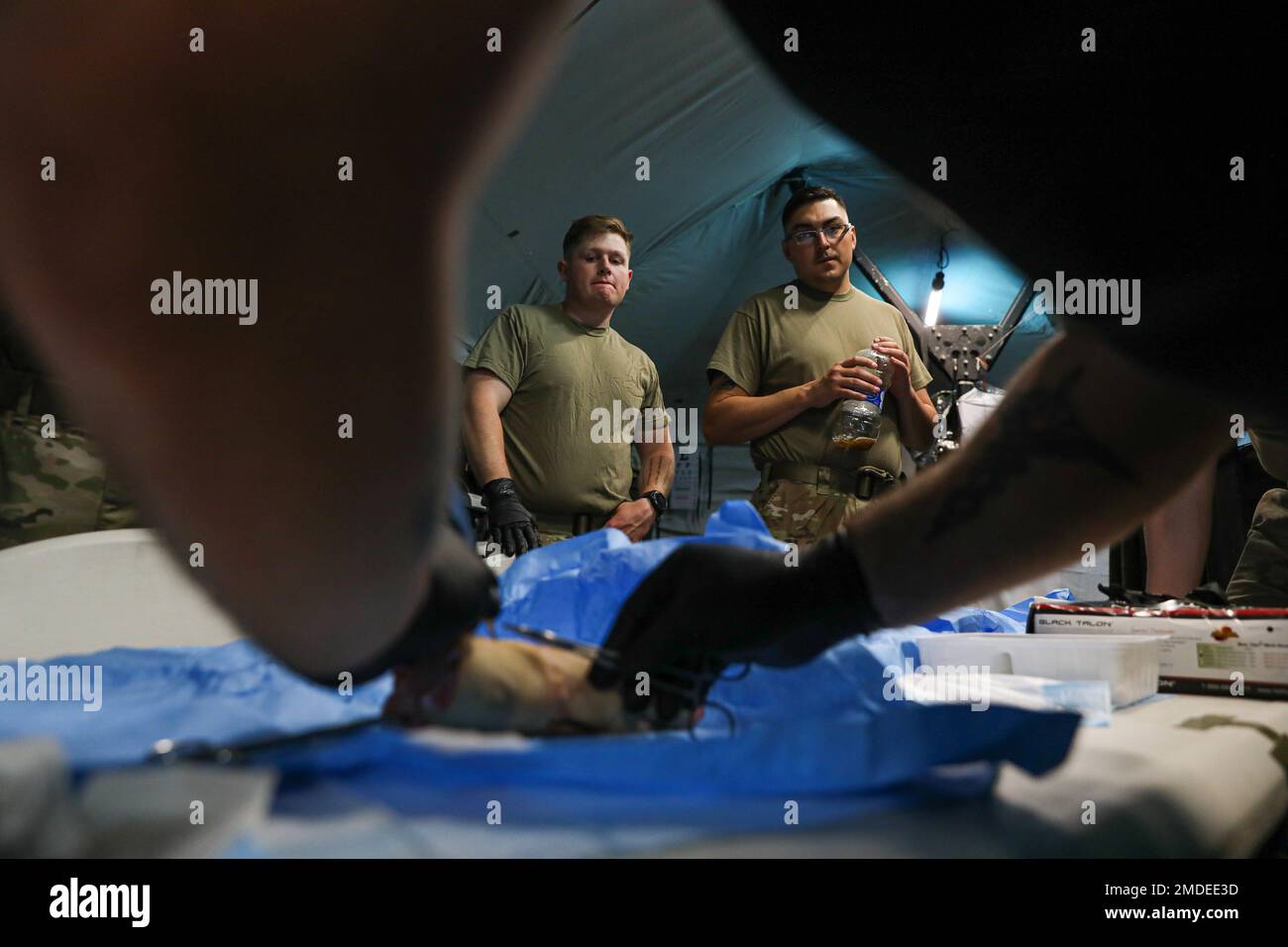 U.S. Army Spc. Jake Gilson and U.S. Army Cpl. Steven Wright, both ...
