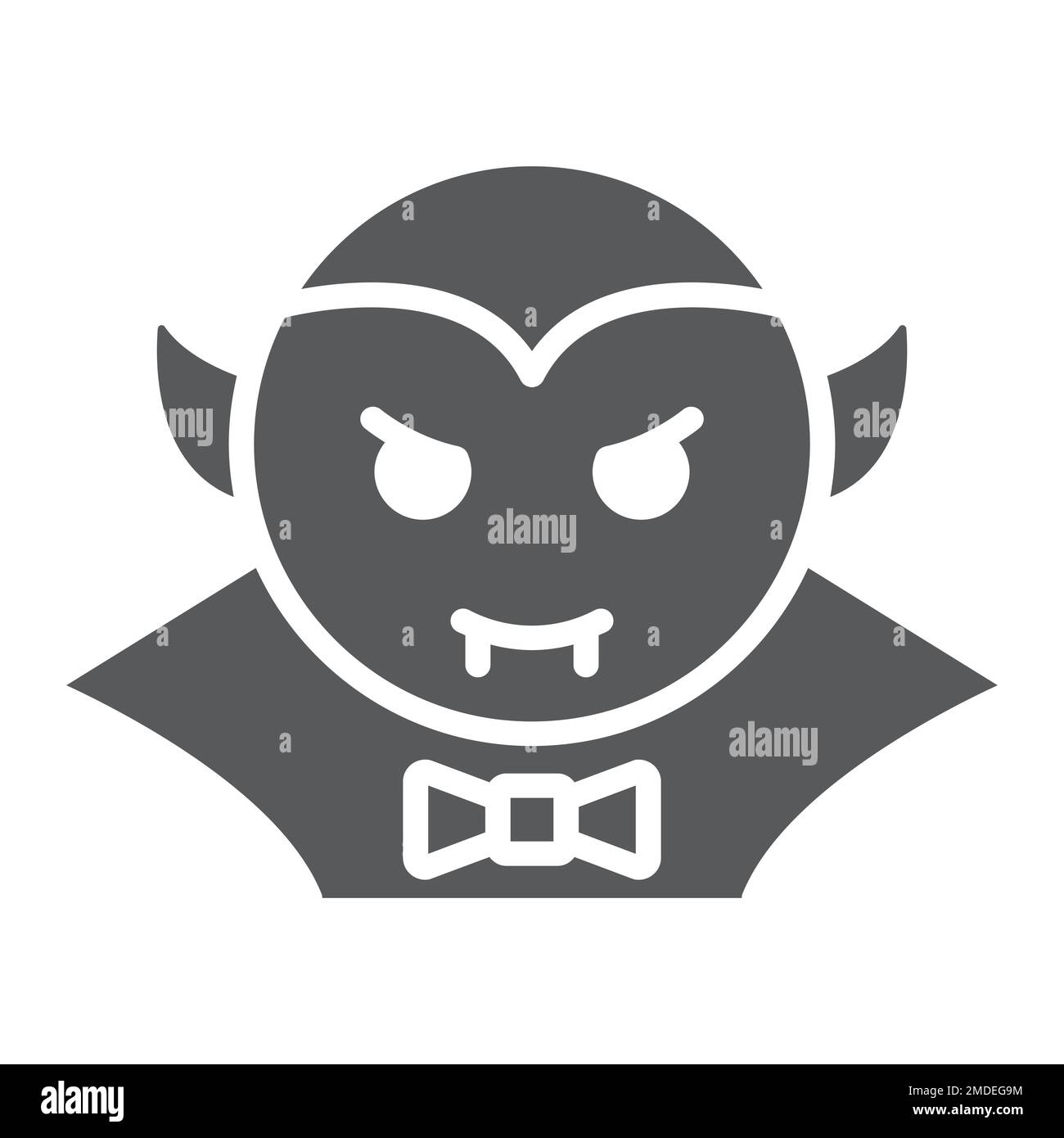 Dracula vampire glyph icon, bat and halloween, creature sign, vector ...