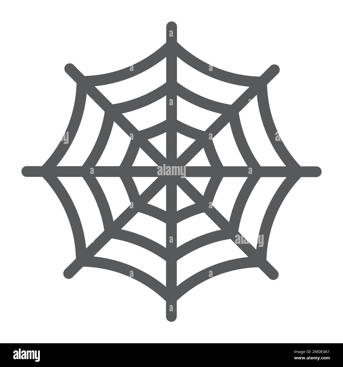 Spider web line icon, halloween and decoration, cobweb sign, vector ...