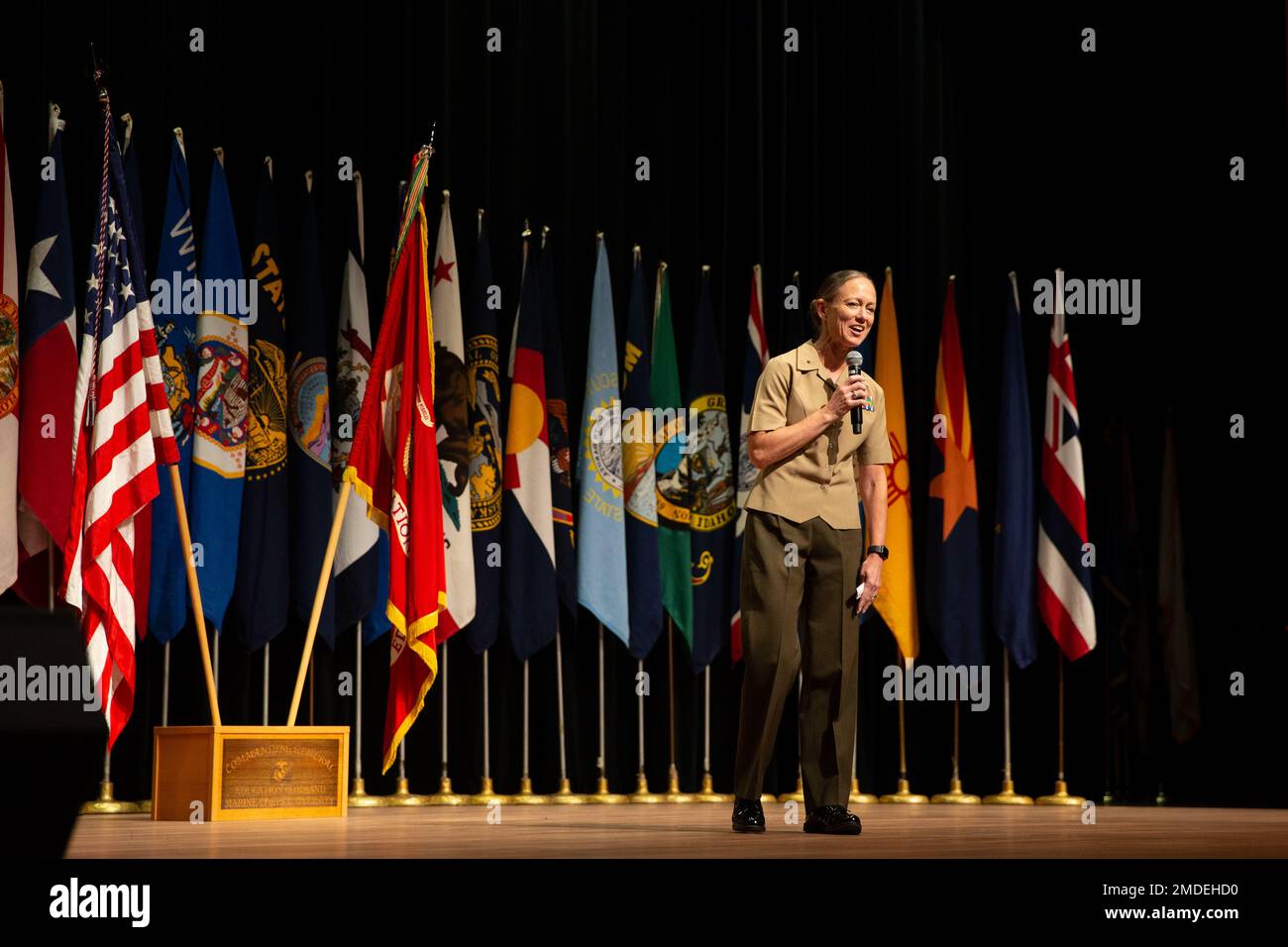 U.S. Marine Corps Brig. Gen. Maura M. Hennigan, commanding general of ...