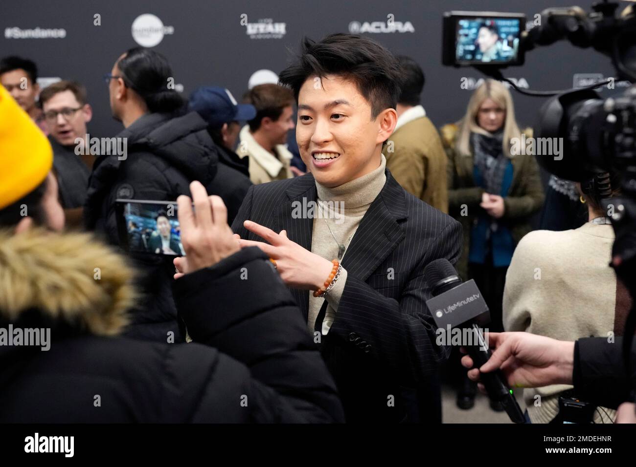 Rich Brian attends the premiere of "Jamojaya" at the Eccles Theatre ...