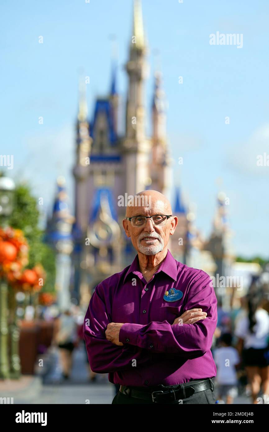 Forrest Bahruth stands on Main Street in front of the Cinderella Castle ...