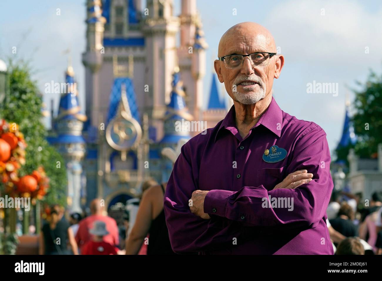 Forrest Bahruth stands on Main Street in front of the Cinderella Castle ...
