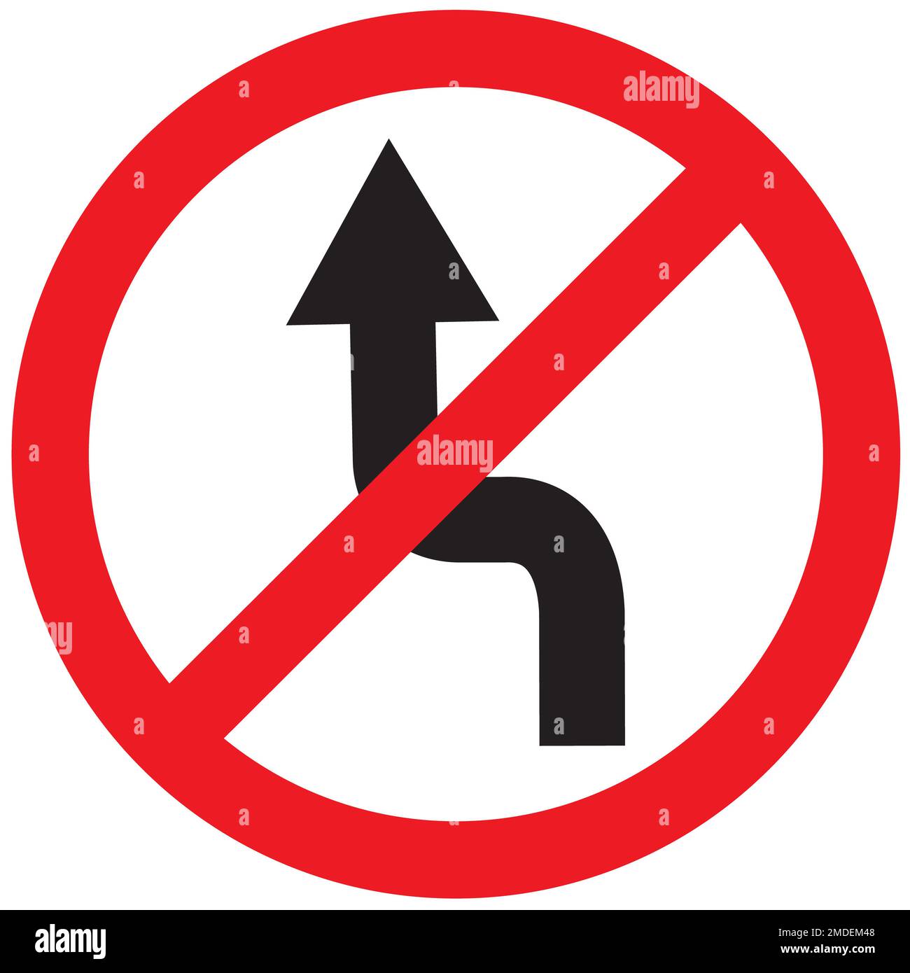 no change lanes sign on white background. traffic sign on the roadside ...