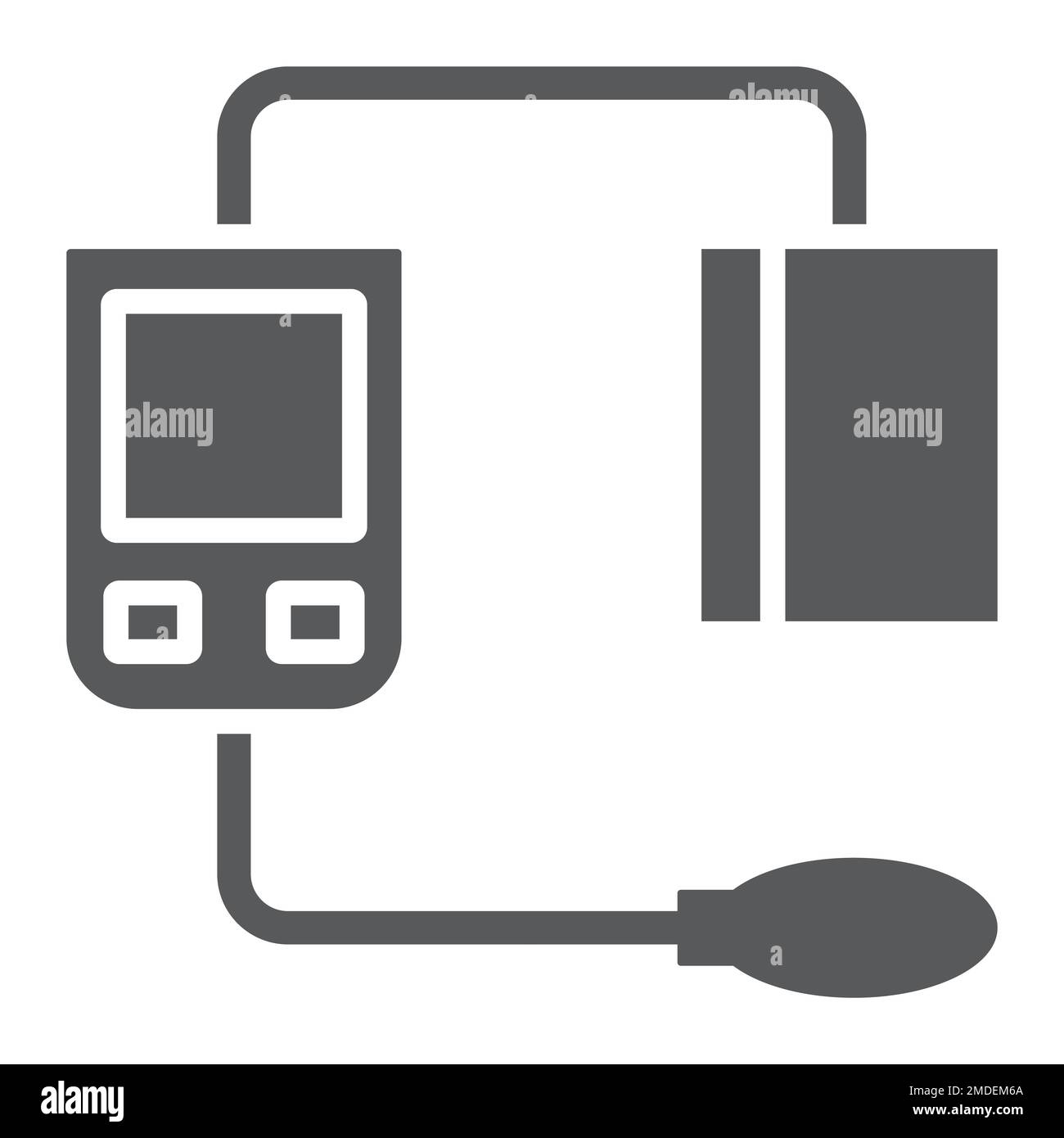 Blood sphygmomanometer glyph icon, medical and equipment, tonometer ...
