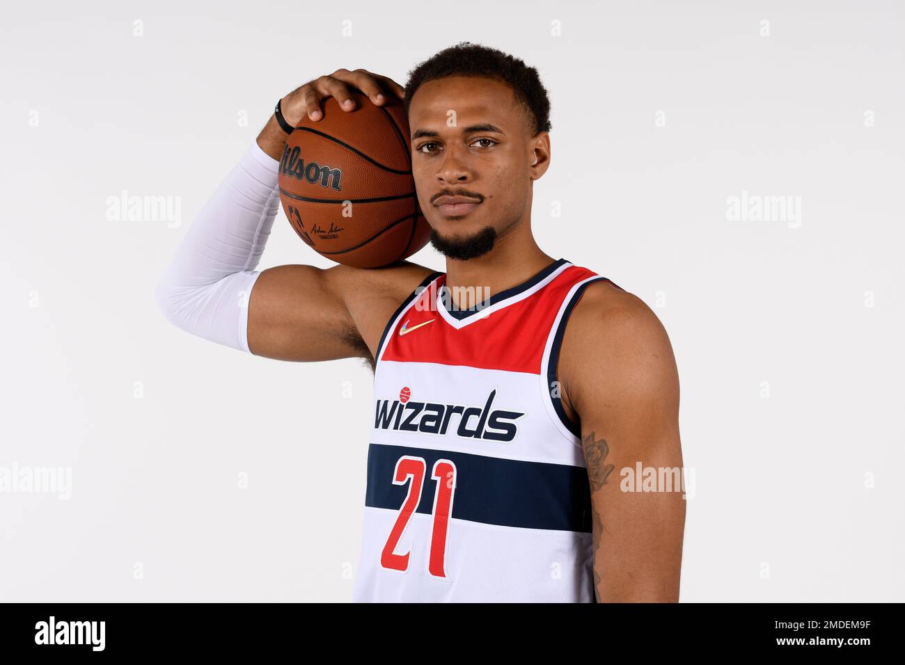 Washington Wizards center Daniel Gafford poses for a photograph during ...