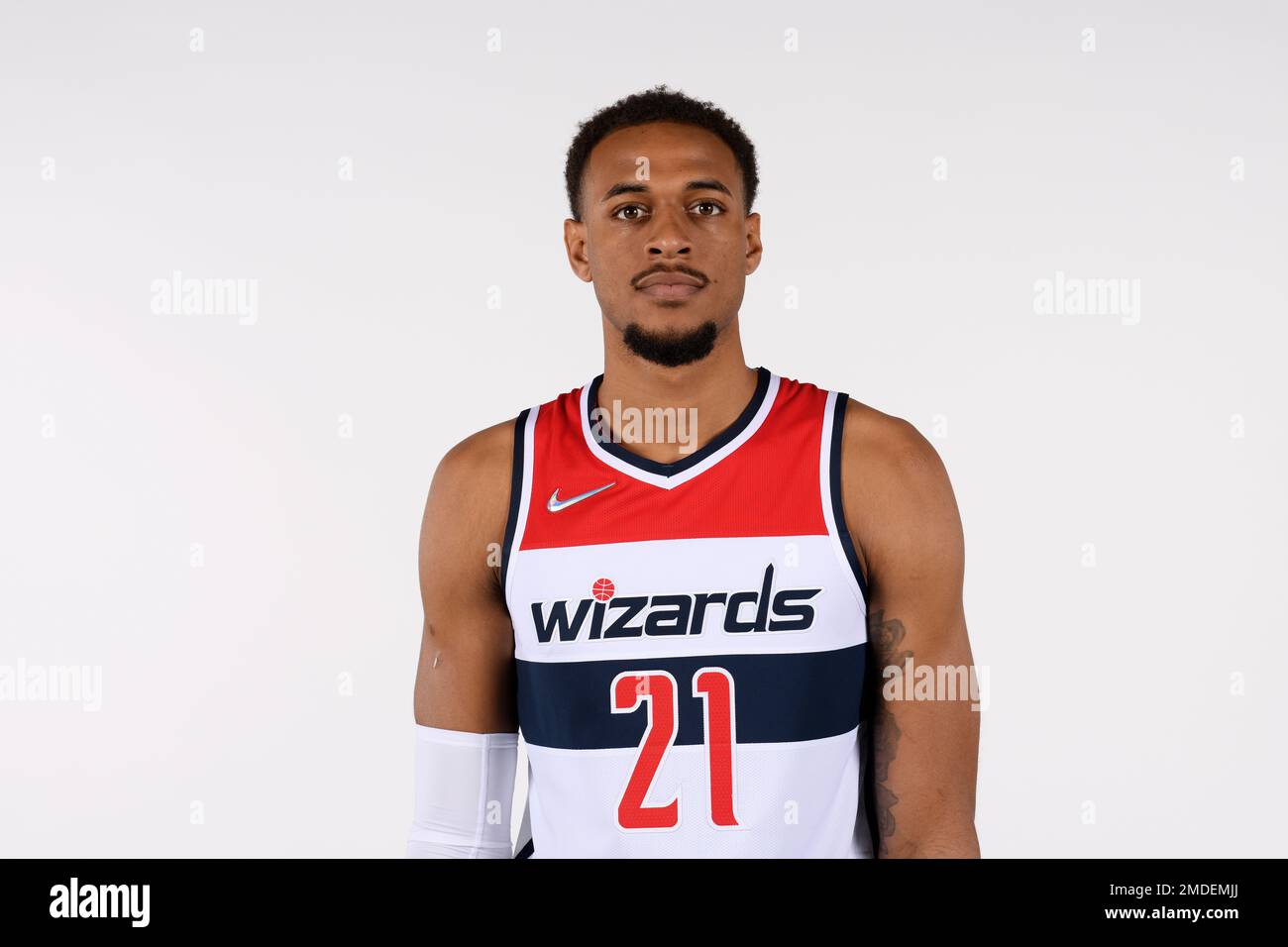 Washington Wizards center Daniel Gafford poses for a photograph during ...