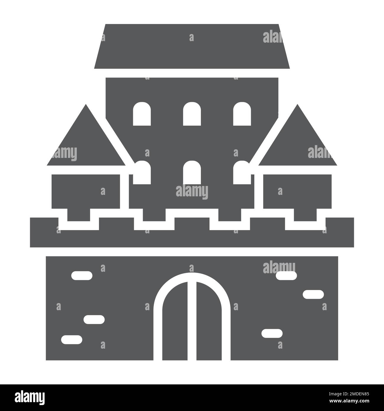Medieval house glyph icon Stock Vector Images - Alamy