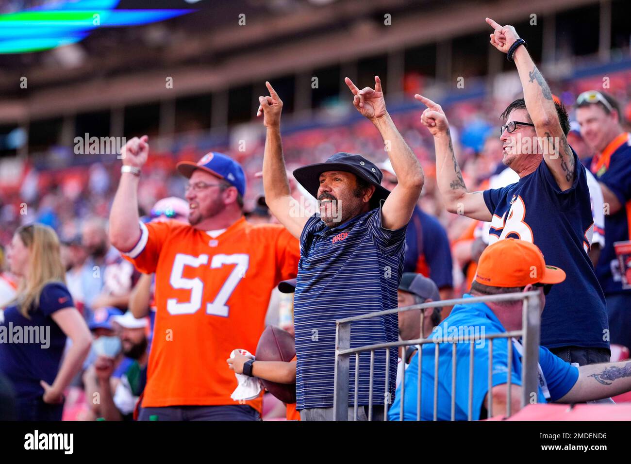 Denver Broncos fans cheer against the New York Jets during an NFL ...