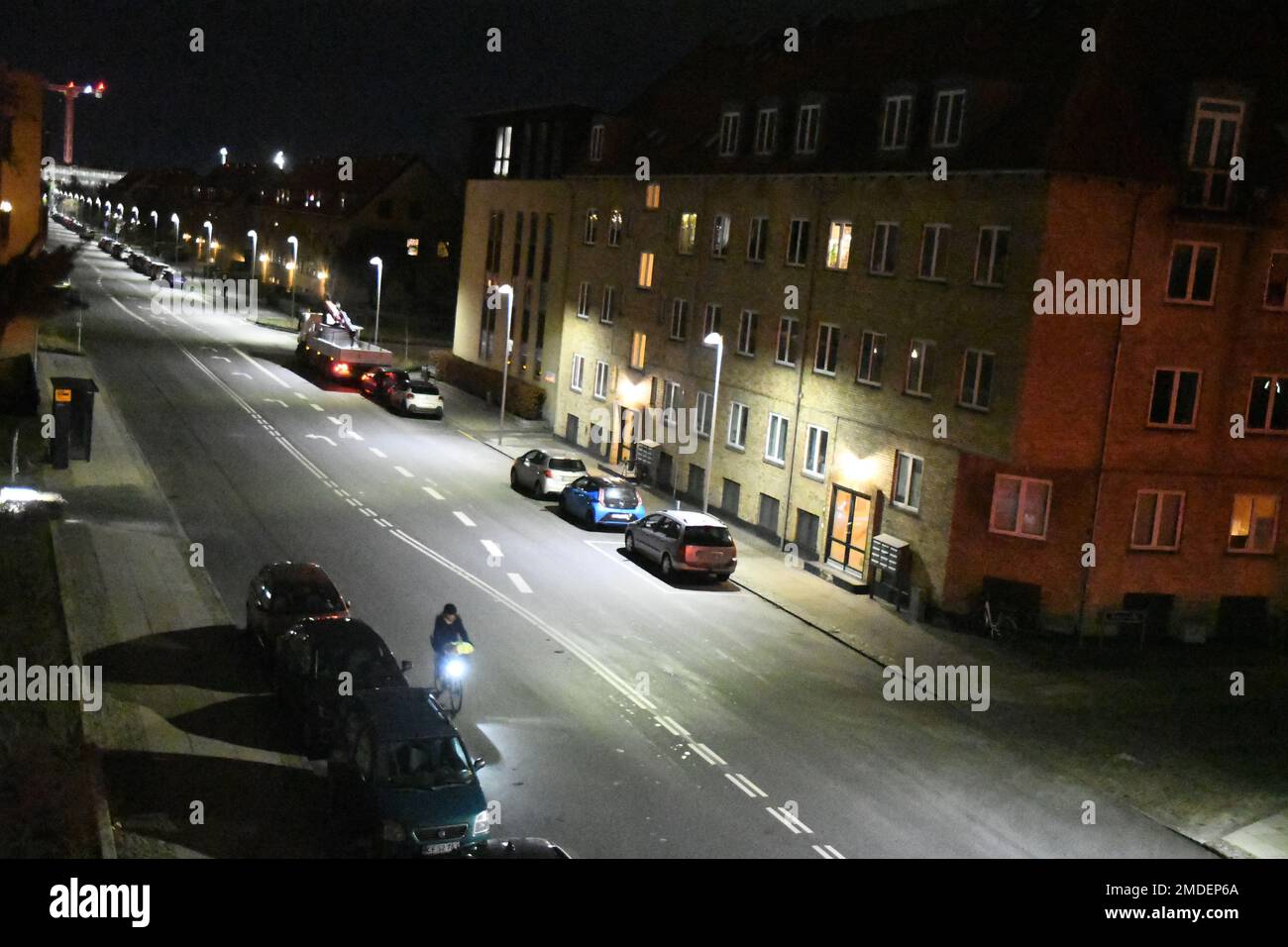 Kastrup/Copenhagen /Denmmark/23 January 2023/ street lights on ...