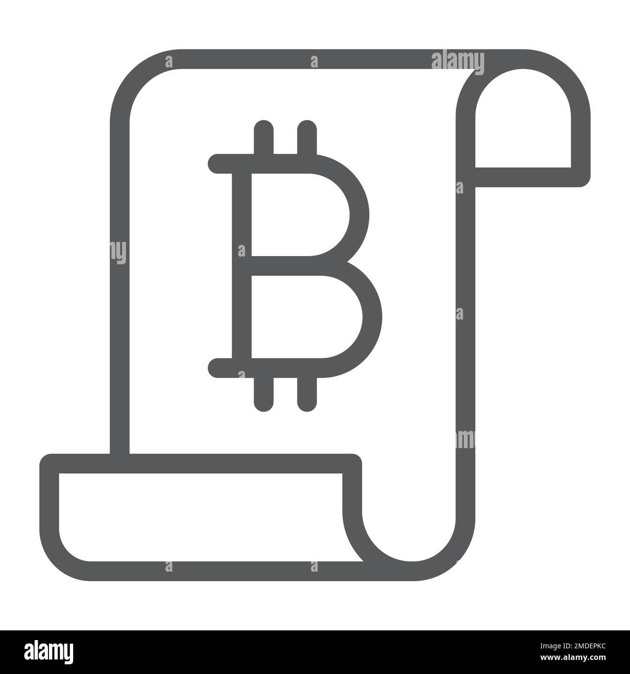 Distributed ledger line icon, finance and money, digital ledger sign ...