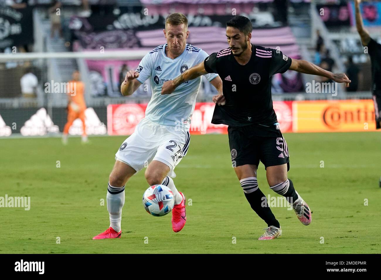 Chicago Fire forward Robert Beric, left, and Inter Miami defender ...