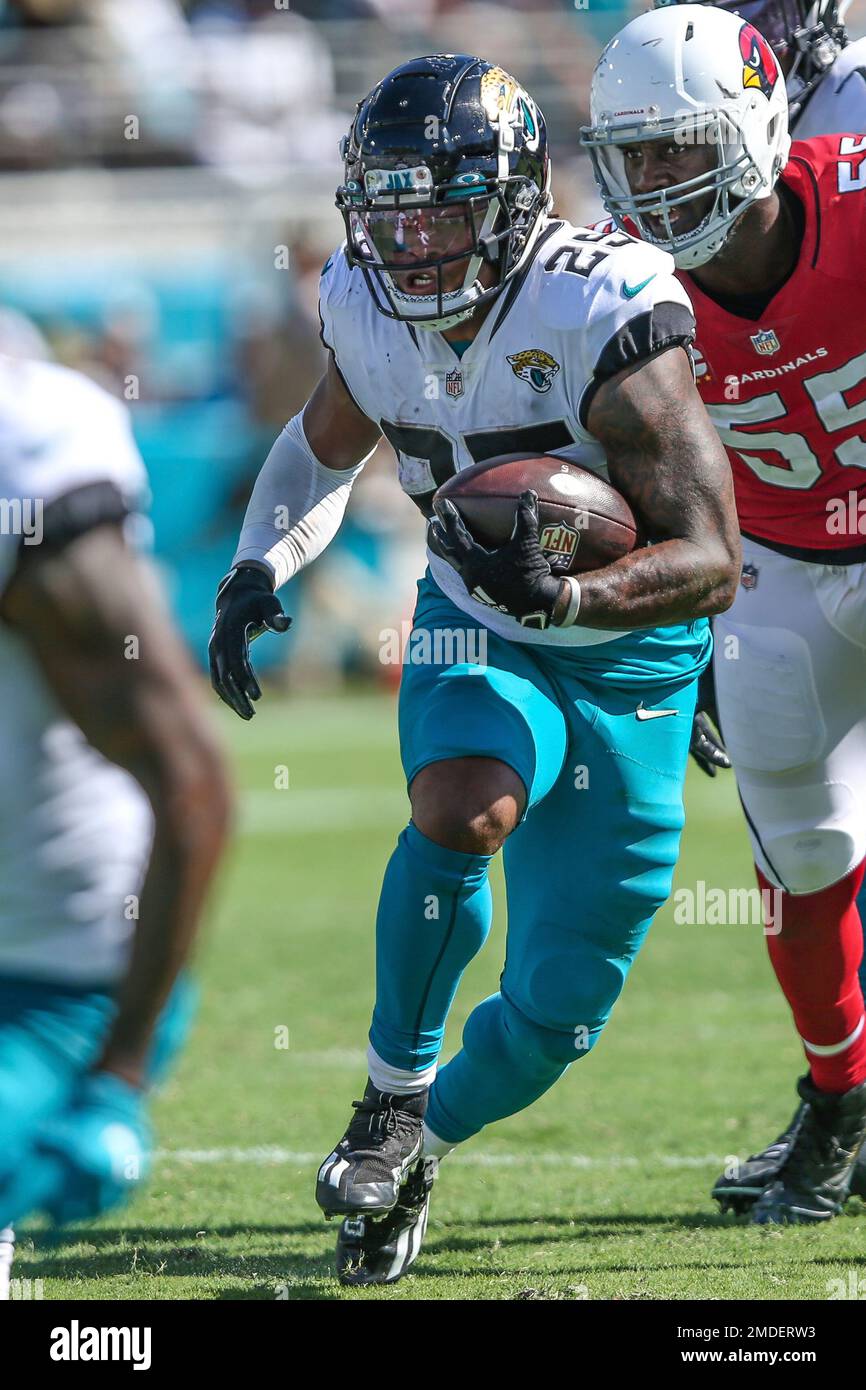 Jacksonville Jaguars running back James Robinson (25) runs the ball ...