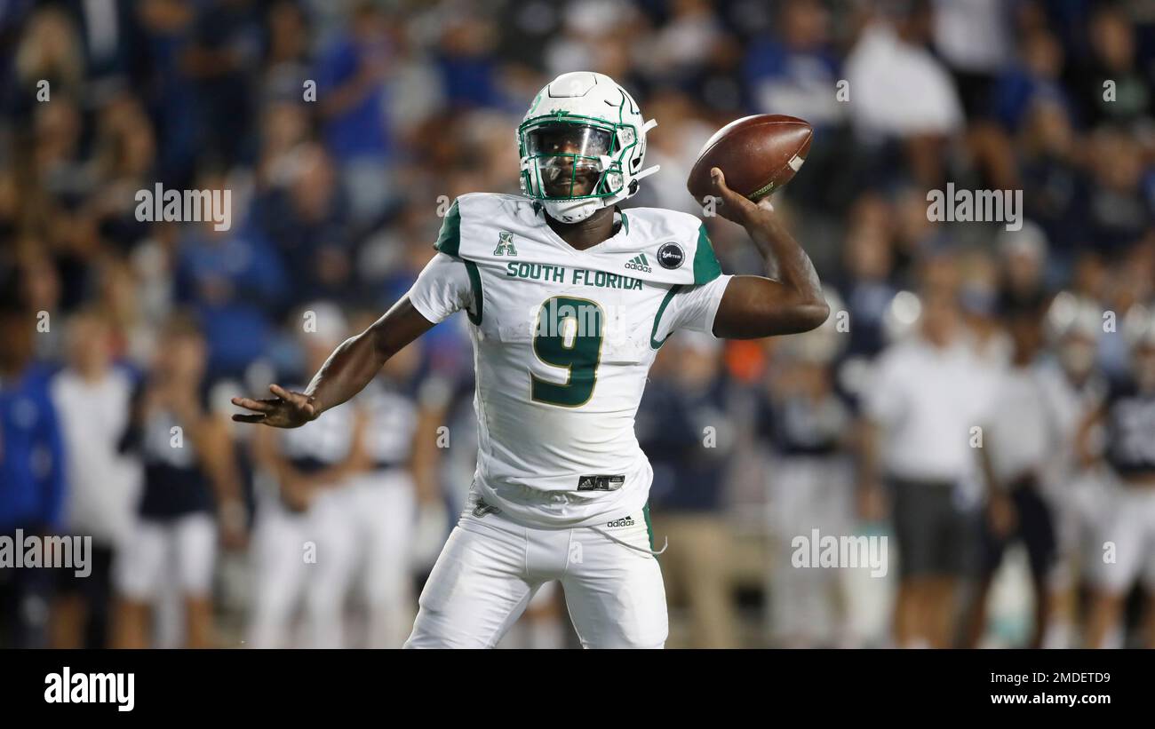 South Florida quarterback Timmy McClain passes the ball in the first ...