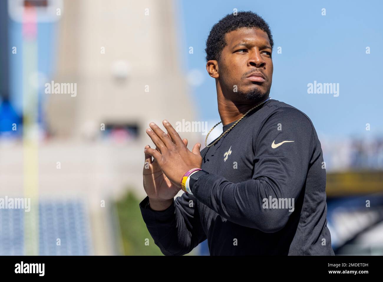New Orleans Saints quarterback Jameis Winston (2) prior to an NFL ...