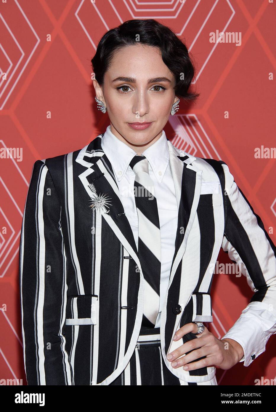 Lauren Patten arrives at the 74th annual Tony Awards at Winter Garden ...