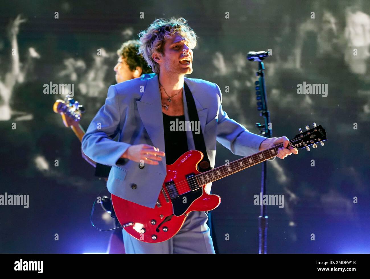 Luke Hemmings of 5 Seconds of Summer performs during the 2021 Global ...