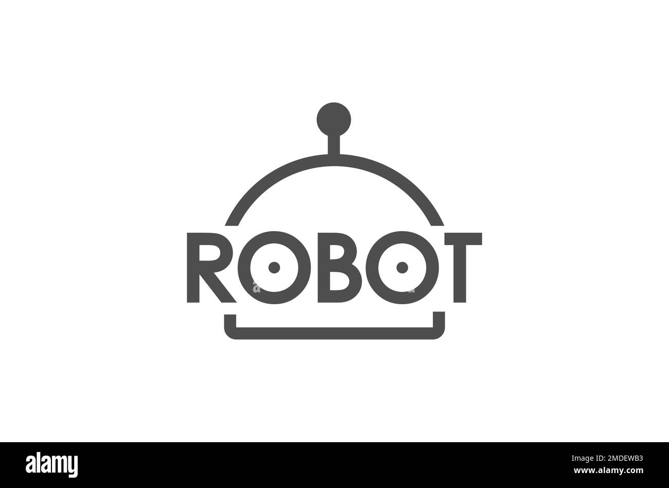 creative robot head alphabet letter symbol logo design vector icon ...