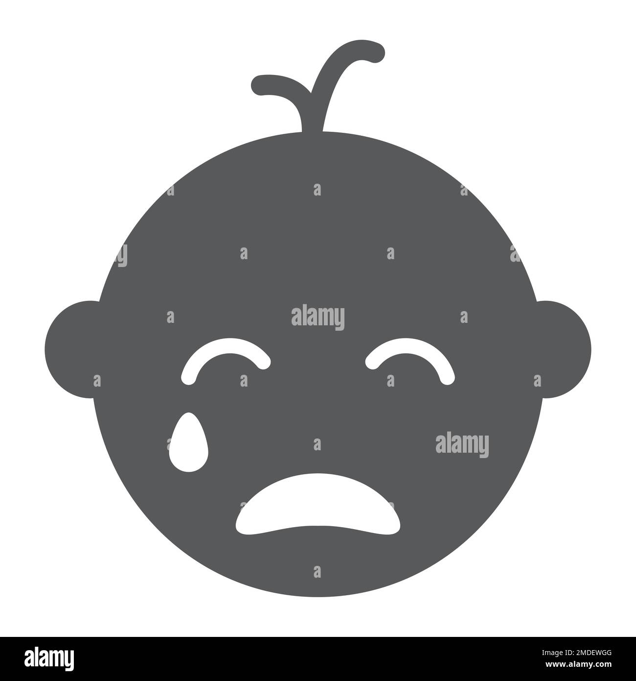 Baby boy cry glyph icon, emotion and child, face sign, vector graphics ...