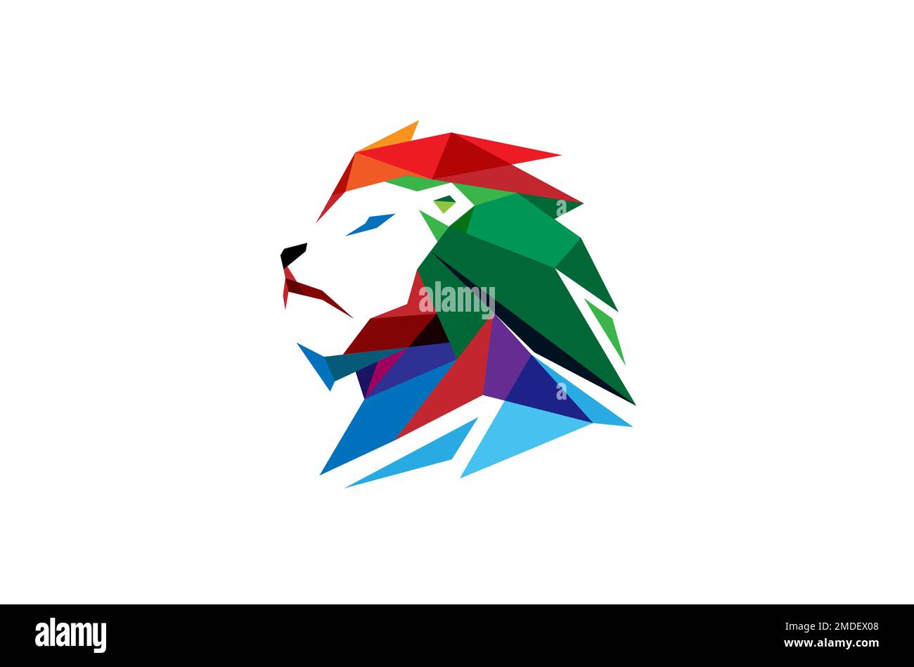 Lion Colorful Polygonal Logo Vector Icon Symbol Stock Vector Image ...