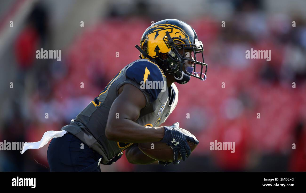 Kent States' Nykeim Johnson in an NCAA college football game Saturday ...