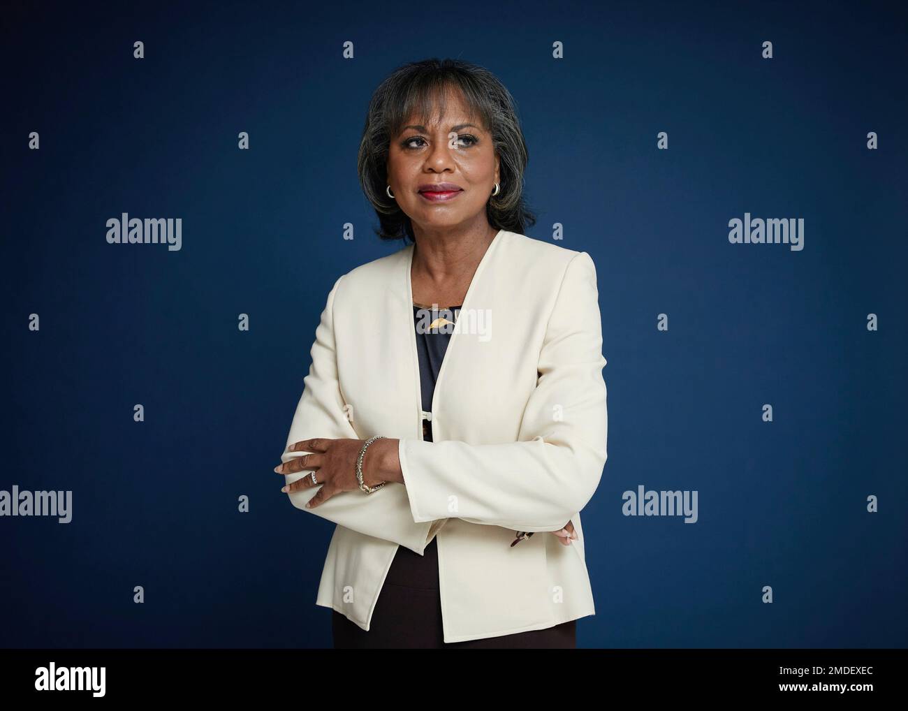 Anita Hill poses for a portrait in New York on Sept. 21, 2021 to ...