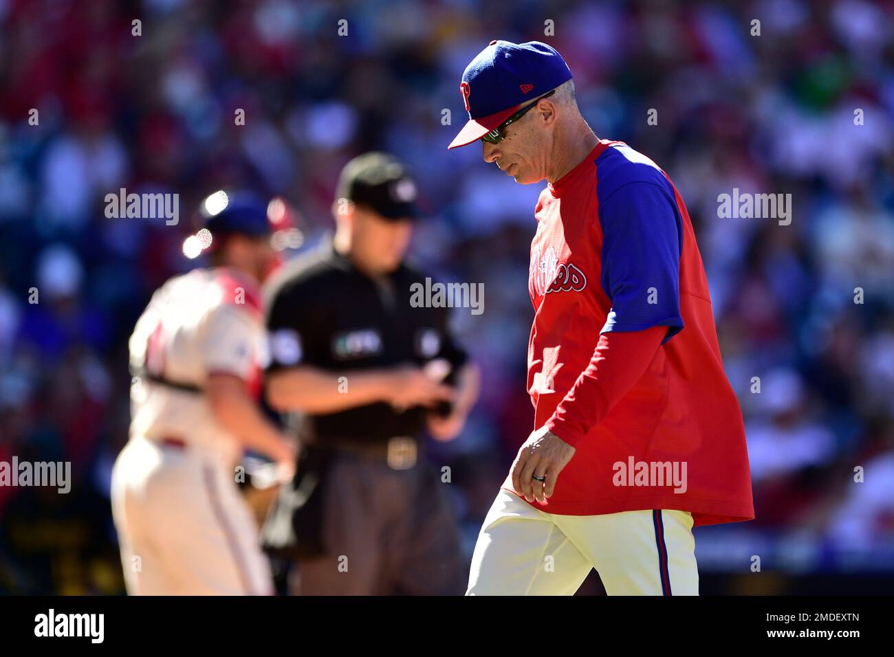Philadelphia Phillies manager Joe Girardi in action during a baseball ...