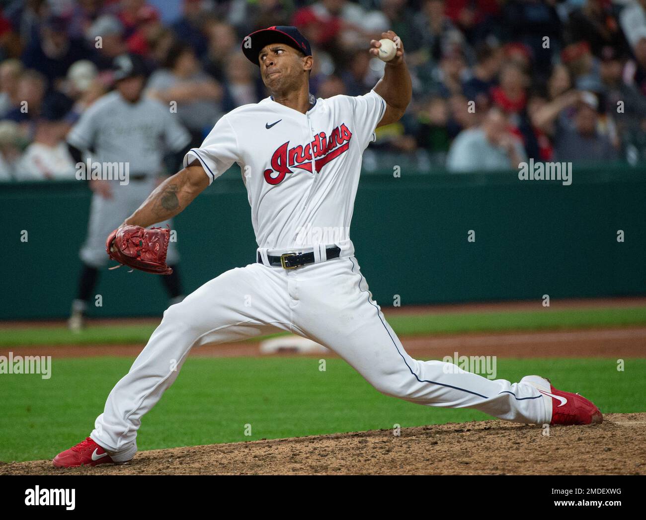 Cleveland Indians relief pitcher Anthony Gose delivers against the ...