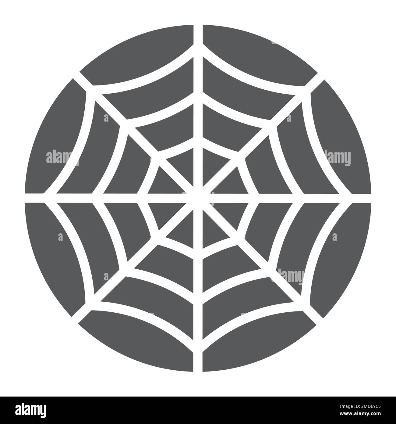 Spider web glyph icon, halloween and decoration, cobweb sign, vector graphics, a solid pattern ...