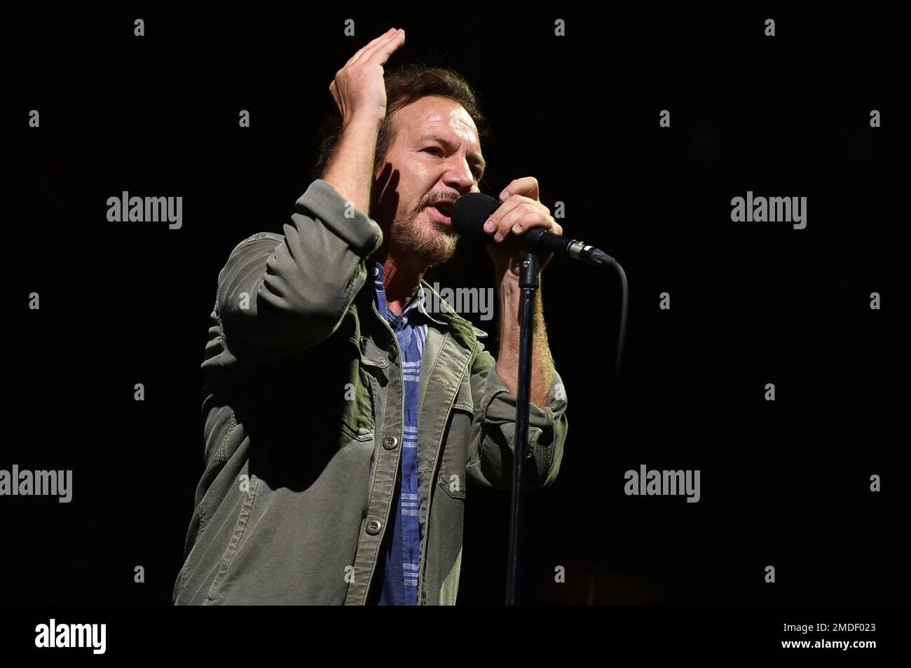Eddie Vedder of Pearl Jam performs during the 2021 Ohana Festival on ...