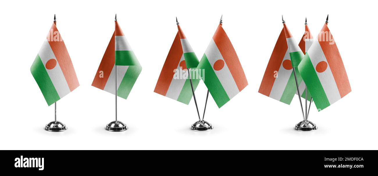 Small national flags of the Niger on a white background Stock Photo - Alamy
