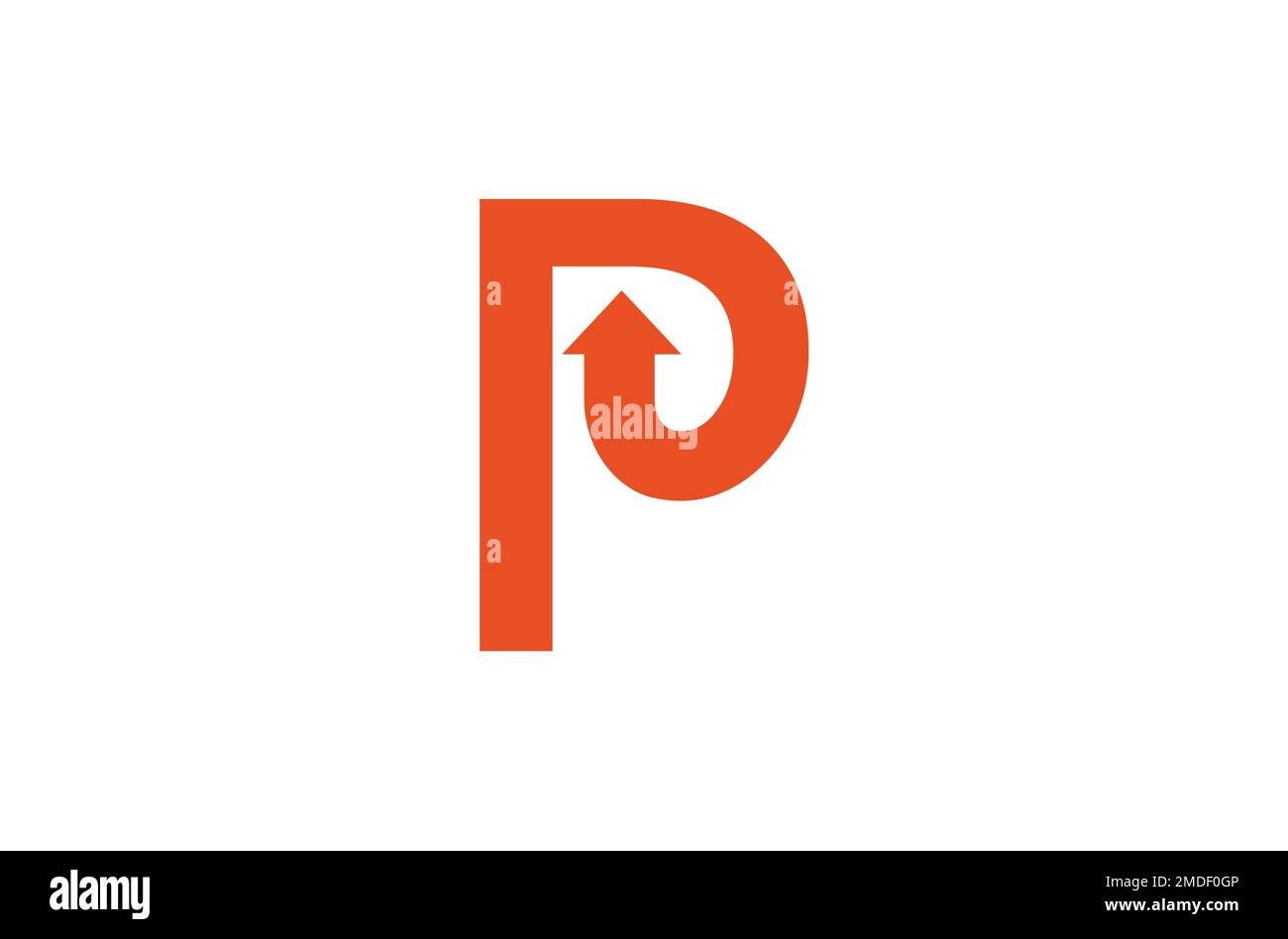 Letter p Arrow Up Direction Curve Logo Vector Symbol Icon Design ...