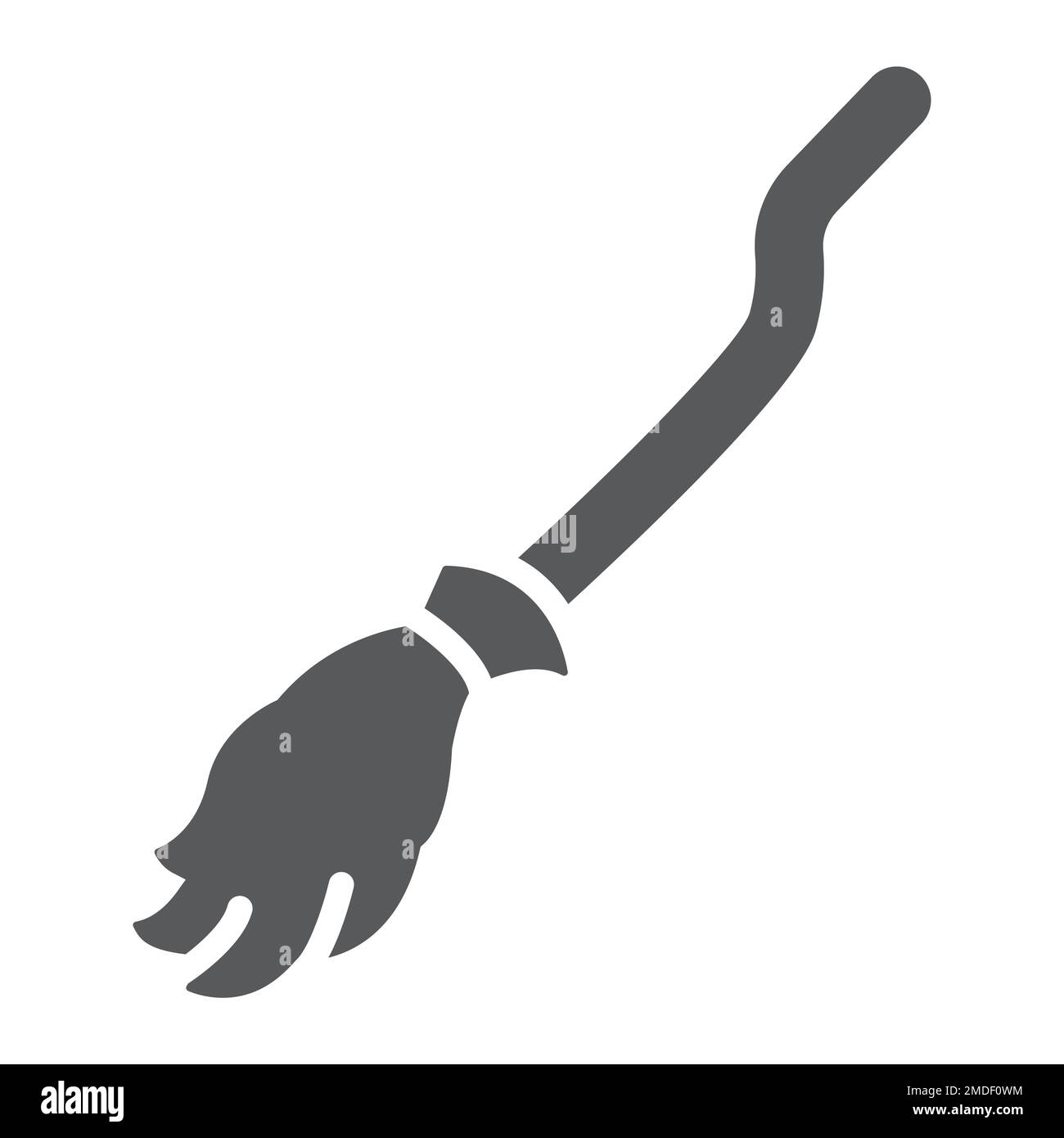 Witch broom glyph icon, halloween and magic, broomstick sign, vector ...