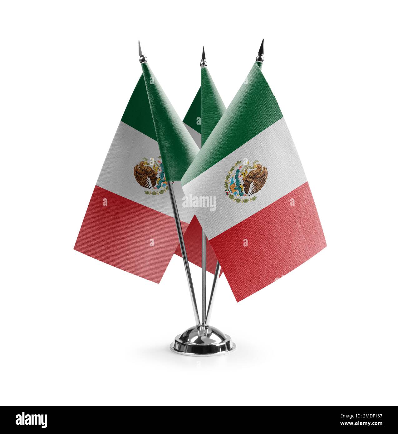 Small national flags of the Mexico on a white background Stock Photo ...