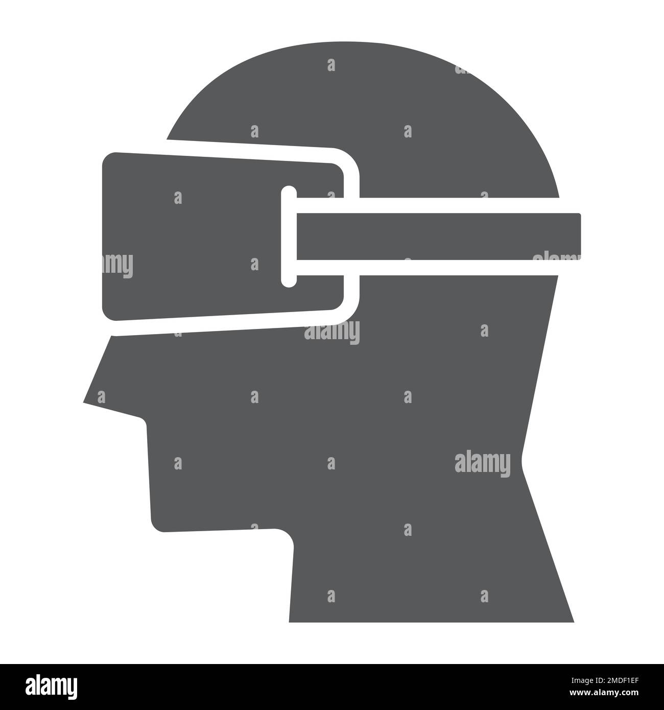 Virtual reality glasses glyph icon, electronic and device, headset sign, vector graphics, a ...