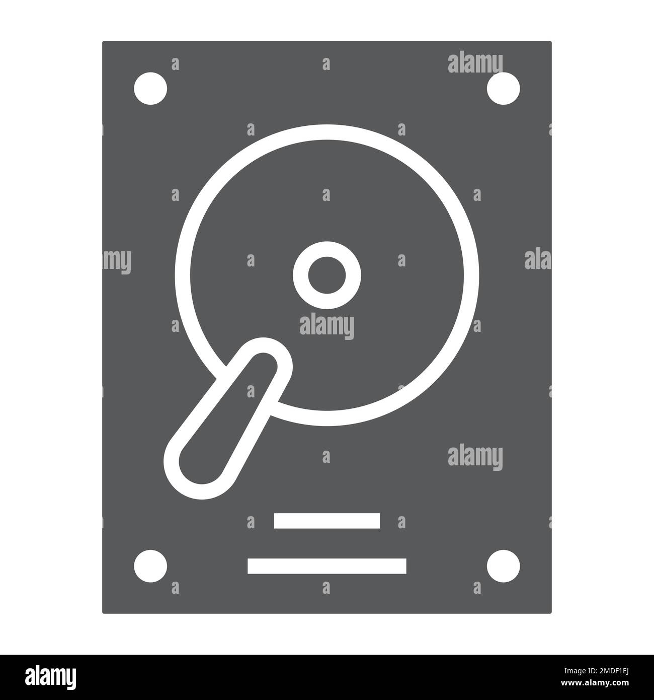 Hard disk glyph icon, electronic and device, hdd sign, vector graphics ...